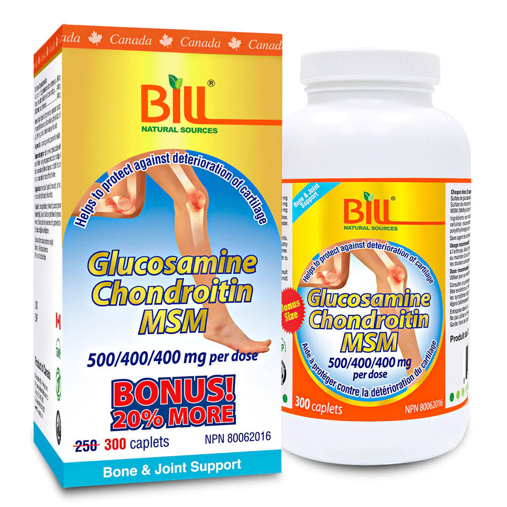 BILL | Glucosamine + Chondroitin + MSM | 300Tablets – Choi's Vita Store