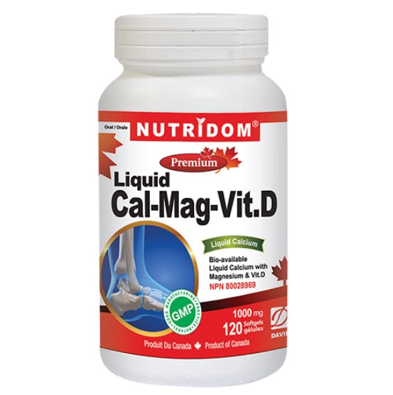 Nutridom | Liquid Cal-Mag-Vit.D | 1000mg | 120 Softgels – Choi's Vita Store